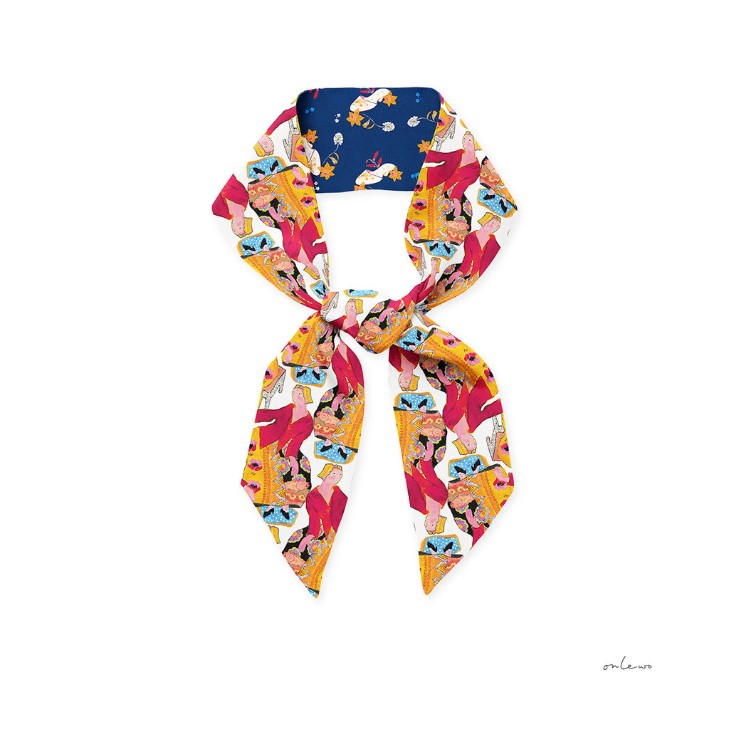 Slim Silk Ribbon Scarf | Singapore Inspired Gifts | Onlewo — Onlewo Pte Ltd