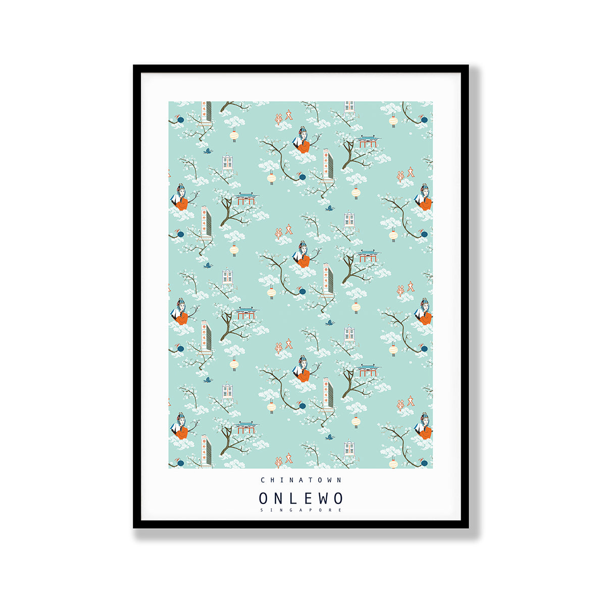 Singapore Gift - ‘Chinatown’ POSTER — Onlewo Pte Ltd