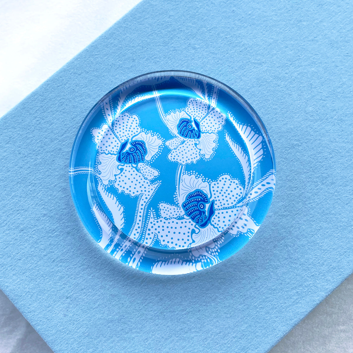 ‘ORCHID BATIK’ Glass Coaster | Elegant Souvenir & Practical Gifts ...