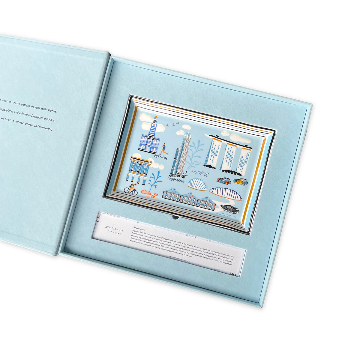 'SINGAPORE RIVER' Bone China Tray | Singapore Gifts | Onlewo — Onlewo ...