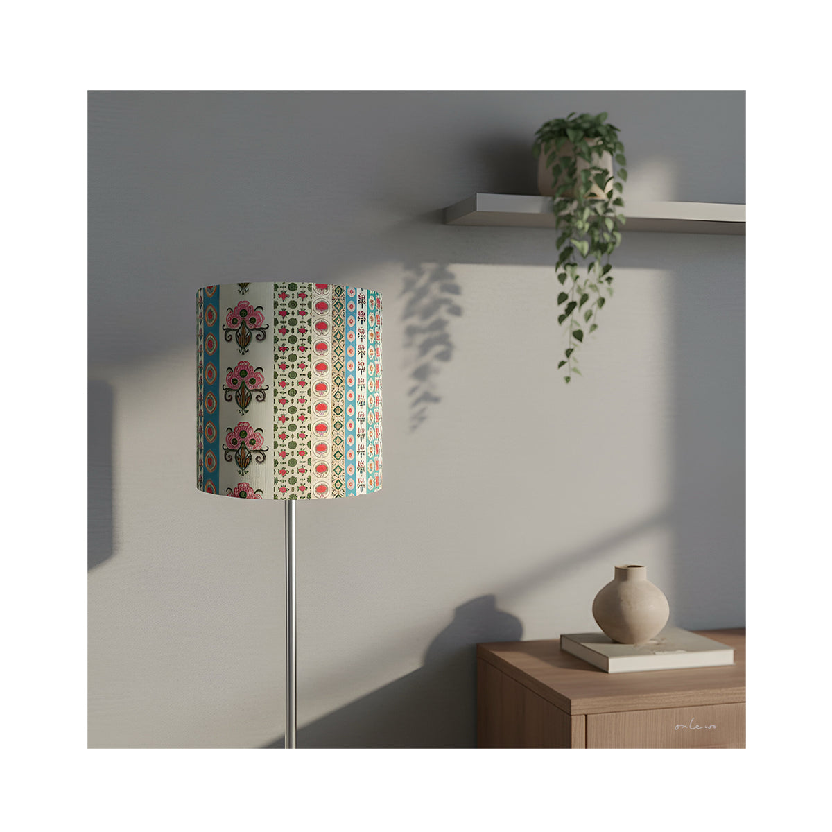 ‘PERANAKAN FLORAL TILE’ Lampshade — Onlewo Pte Ltd